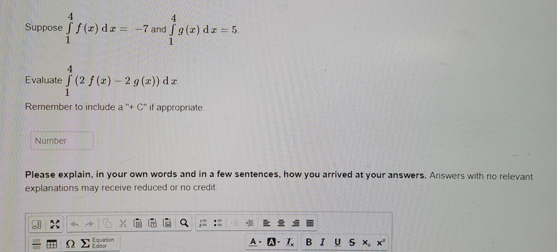 Solved Suppose ∫14f(x)dx=−7 and ∫14g(x)dx=5 Evaluate | Chegg.com