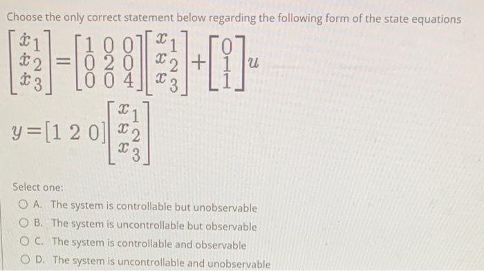 Solved Choose the only correct statement below regarding the | Chegg.com