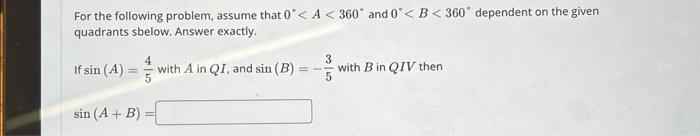 Solved For the following problem, assume that 0∘ | Chegg.com