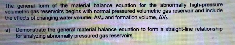 Solved The general form of the material balance equation for | Chegg.com