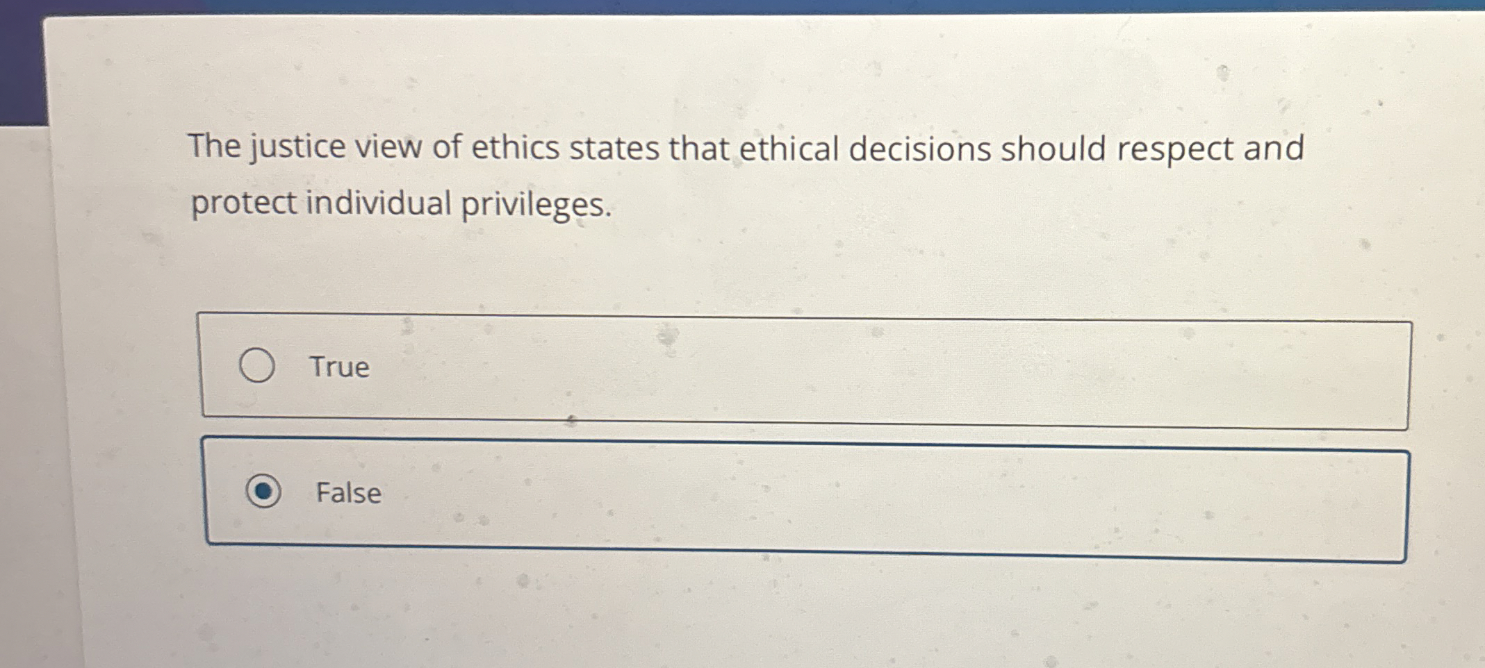 Solved The justice view of ethics states that ethical | Chegg.com