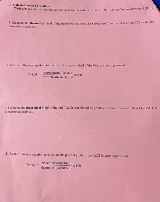 Solved Lab 15 Stoichiometry and Mass Relationships Report | Chegg.com