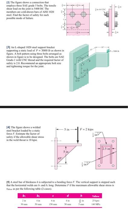 Solved [2] The figure shows a connection that employs three | Chegg.com