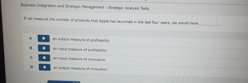 Solved Business Integration and Strategic Management - | Chegg.com