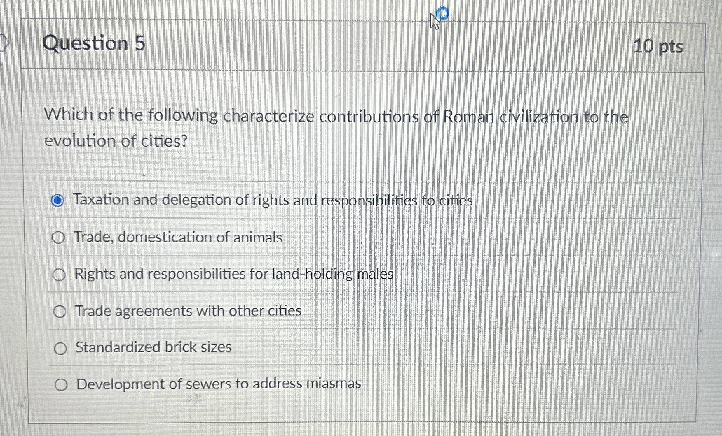 Solved Question 510 ﻿ptsWhich of the following characterize | Chegg.com