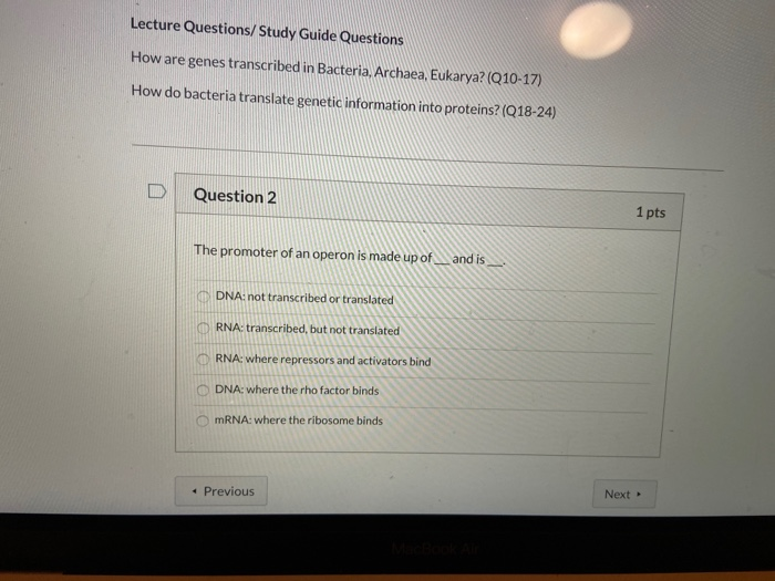 Solved Lecture Questions/Study Guide Questions How are genes | Chegg.com