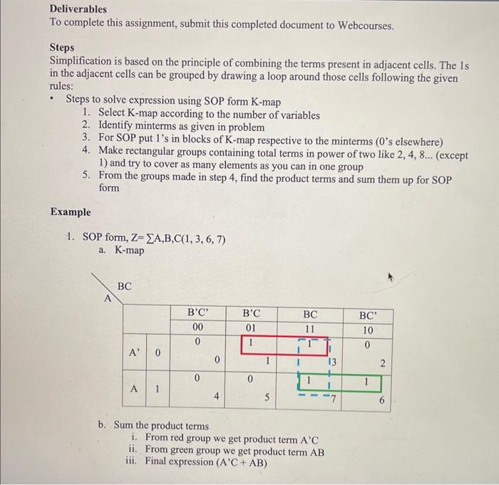 Solved Deliverables To complete this assignment, submit this | Chegg.com