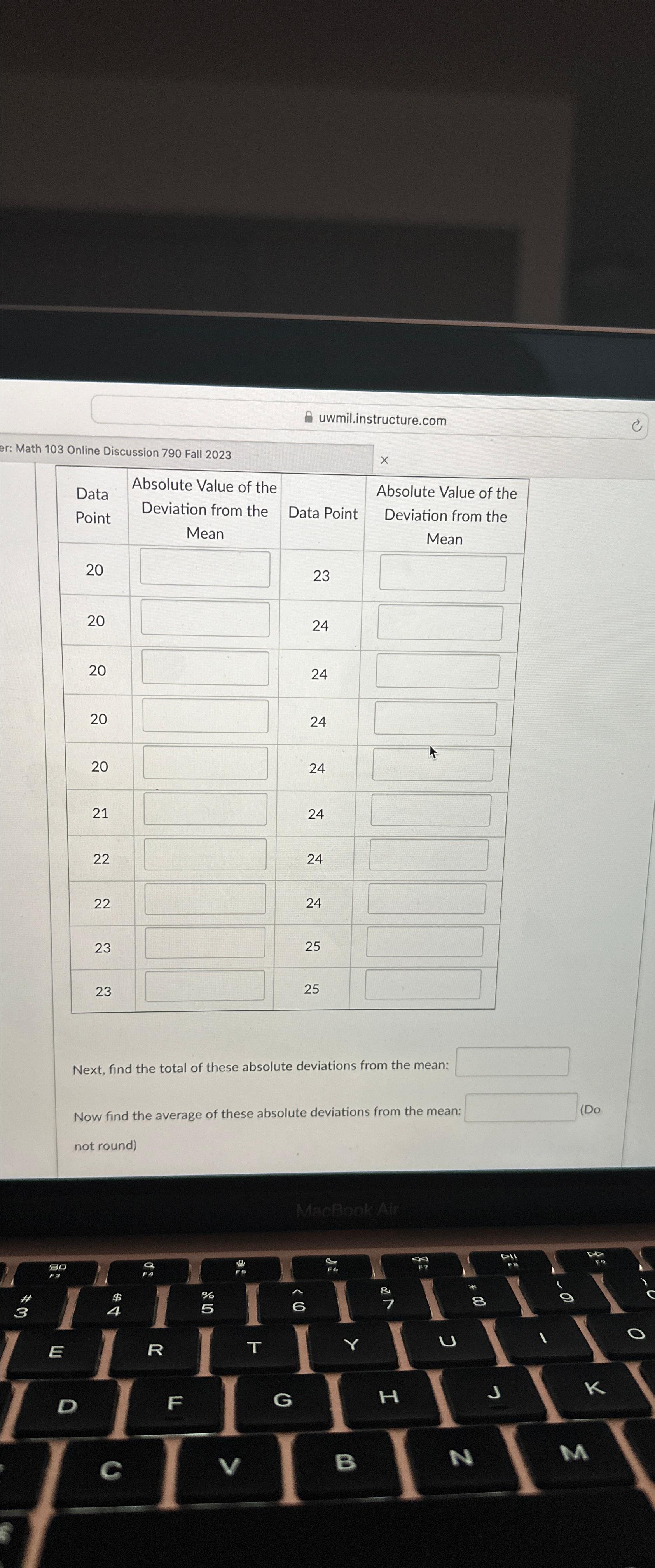 Solved uwmil.instructure.comer: Math 103 ﻿Online Discussion | Chegg.com
