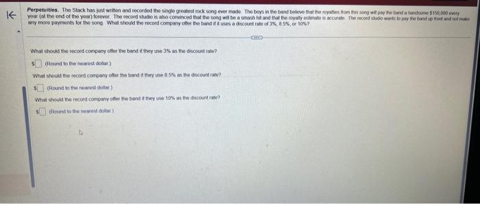 Solved What ghowd the recoed compacy offer the band d they | Chegg.com