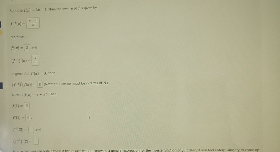 Solved Suppose f(x)=3x+4. ﻿Then the inverse of f ﻿is given | Chegg.com