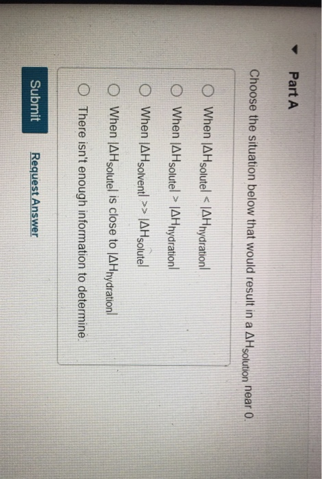 Solved Part A Choose the situation below that would result | Chegg.com