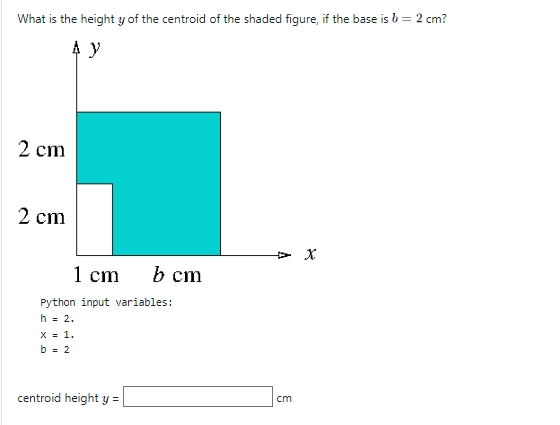 Solved What is the height y ﻿of the centroid of the shaded | Chegg.com