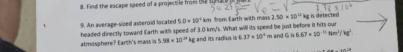 Solved An Average Sized Asteroid Located 5 0×106km ﻿from
