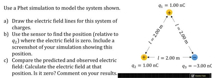 Solved Use a Phet simulation to model the system shown. a) | Chegg.com
