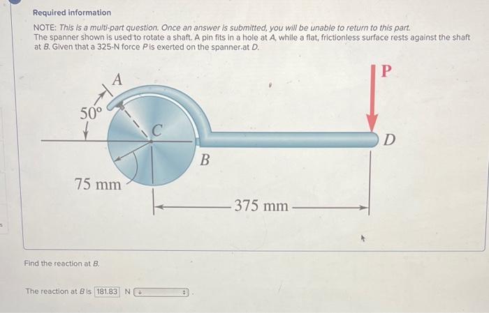 Solved Required information NOTE: This is a multi-part | Chegg.com