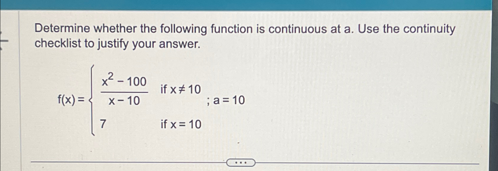 Solved Determine whether the following function is | Chegg.com