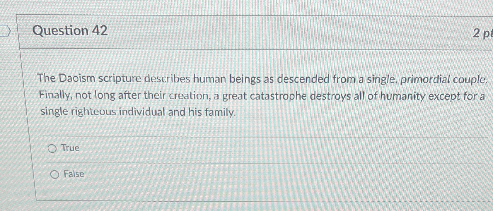 Solved Question 42The Daoism scripture describes human | Chegg.com