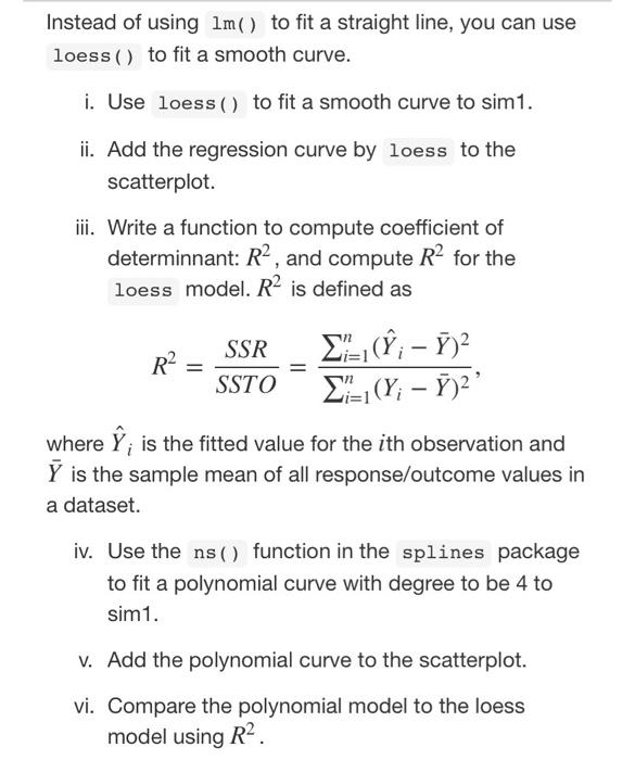 Solved Problem 1 This Problem Uses A Simulated Data Set N 