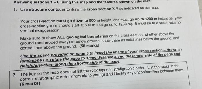 Solved Answer questions 1−6 using this map and the features | Chegg.com