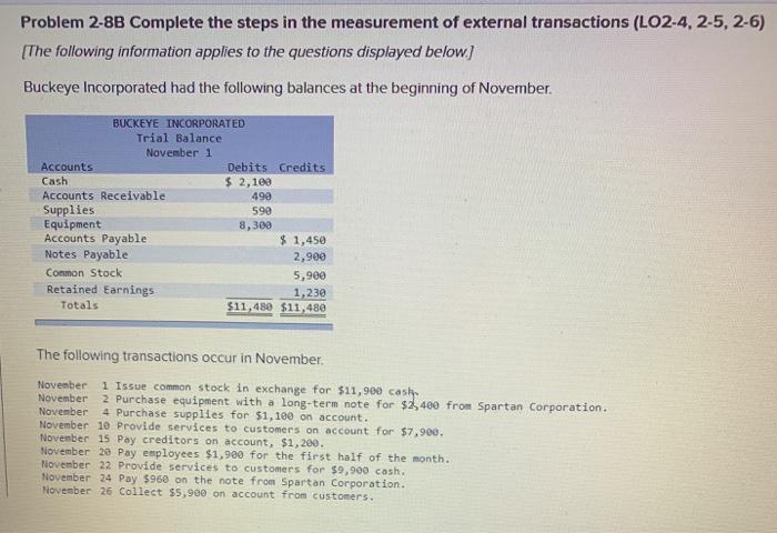 Solved Problem 2-8B Complete the steps in the measurement of | Chegg.com