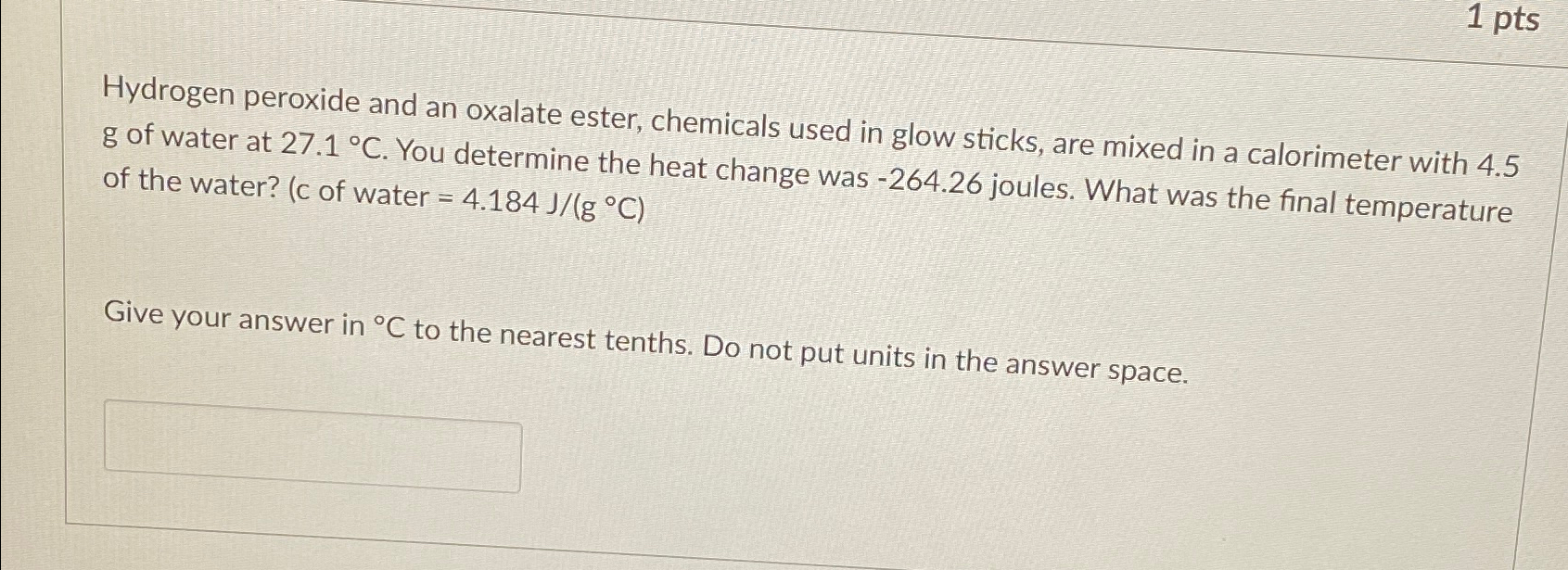 Solved 1 ﻿ptsHydrogen peroxide and an oxalate ester, | Chegg.com