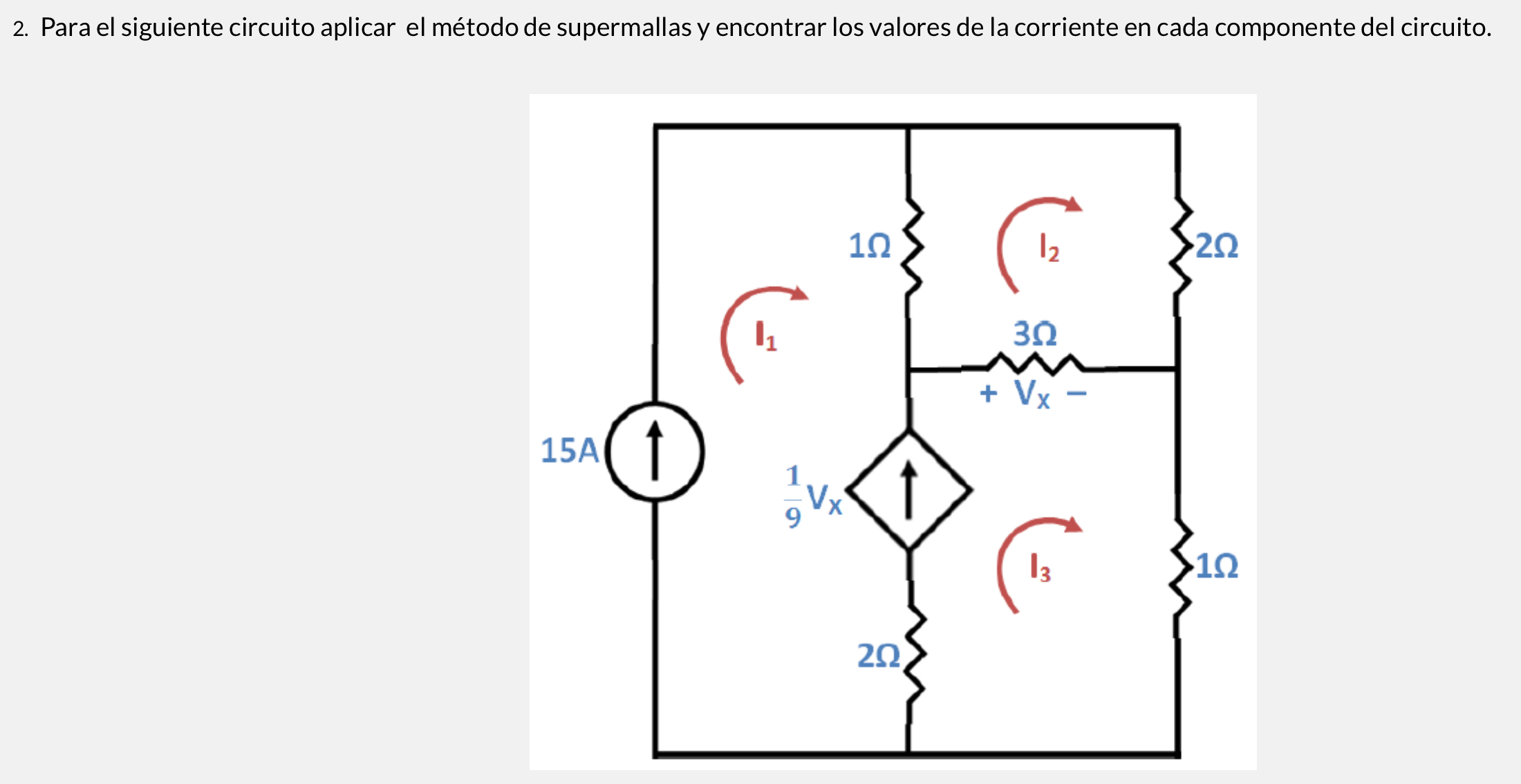 Solved Para el siguiente circuito aplicar el método de | Chegg.com