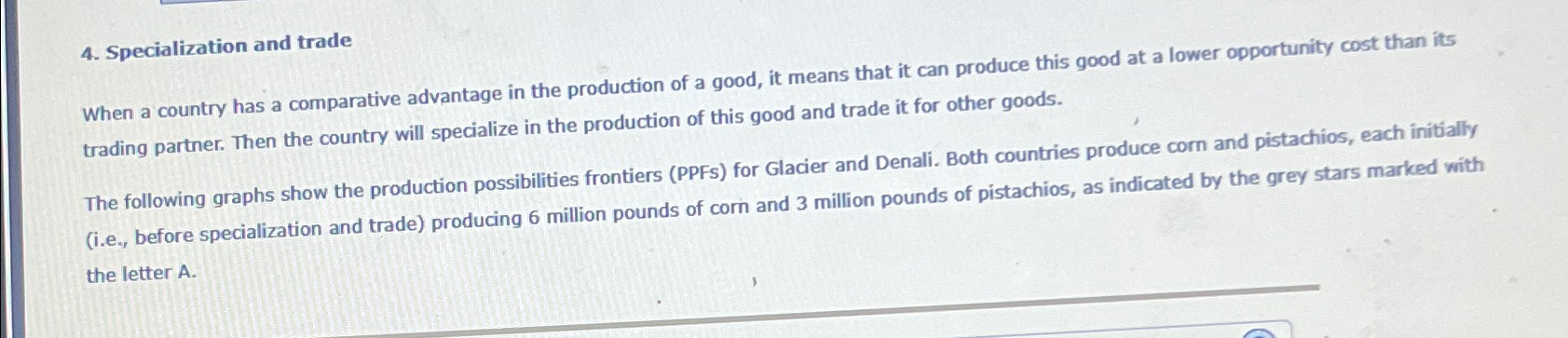 Solved Specialization and tradeWhen a country has a | Chegg.com