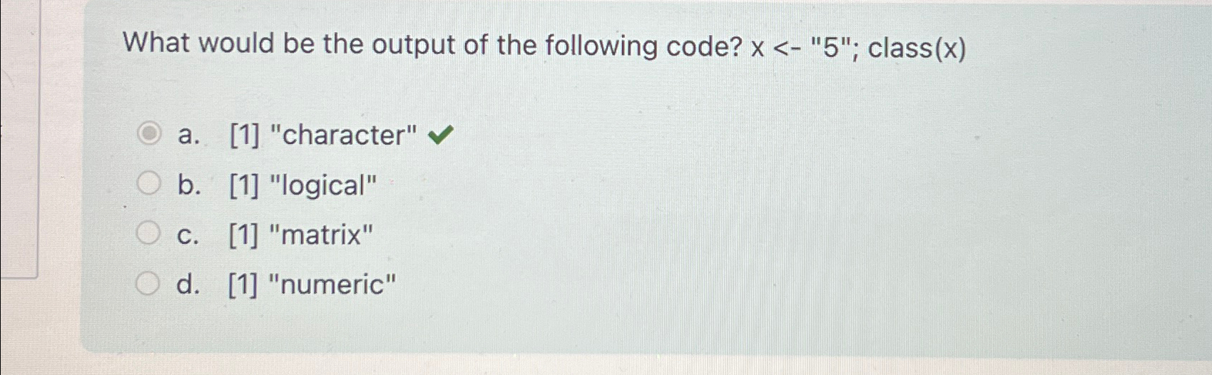 Solved What would be the output of the following code? | Chegg.com