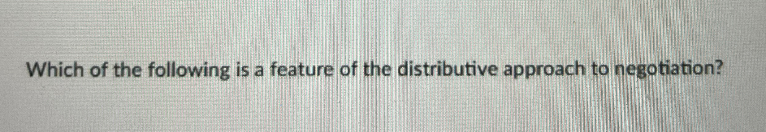 Solved Which of the following is a feature of the | Chegg.com