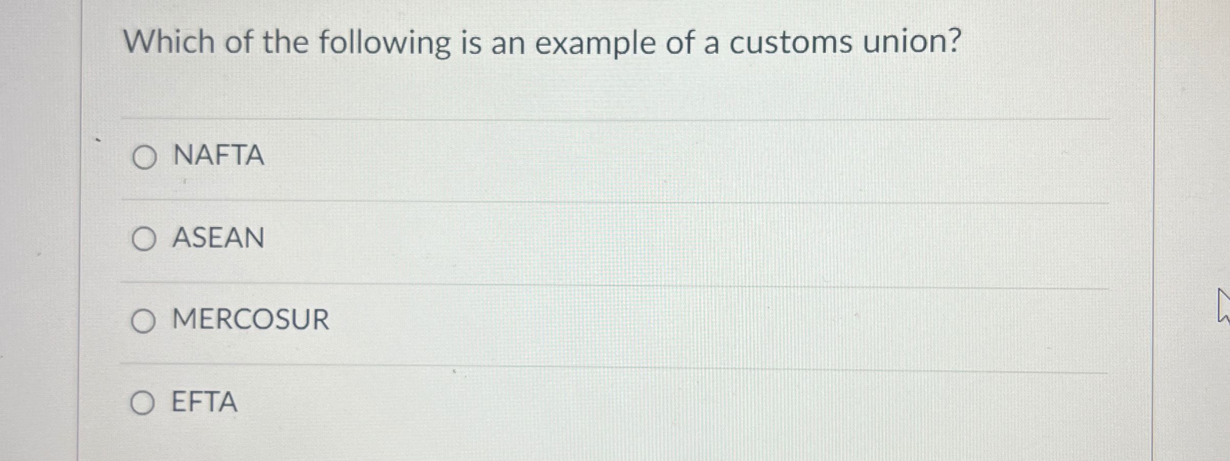 Solved Which of the following is an example of a customs | Chegg.com