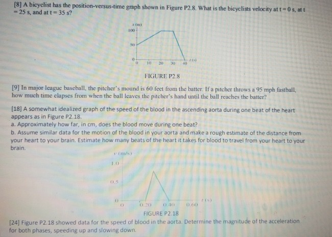 Solved [8] A Bicyclist Has The Position Versus Time Graph