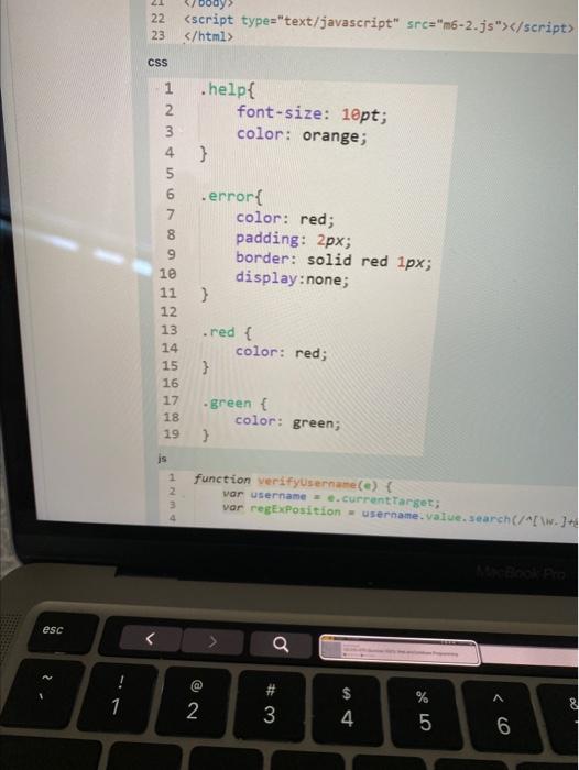 Solved 1 2 Time left 1:12:5 Below is the HTML, CSS, and | Chegg.com