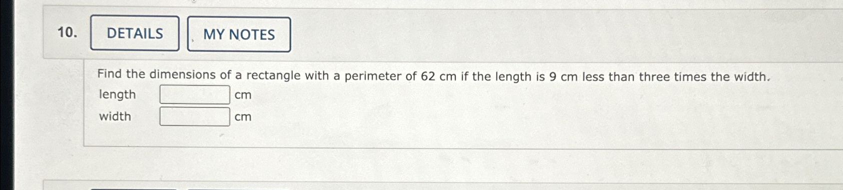 Solved Find the dimensions of a rectangle with a perimeter | Chegg.com