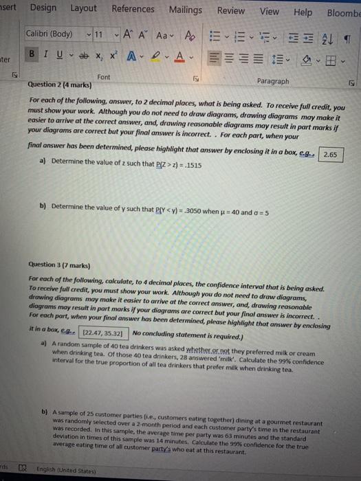 Solved sert Design Layout References Mailings Review View | Chegg.com