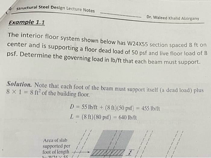 Solved Structural Steel Design Lecture Notes Dr. Waleed | Chegg.com