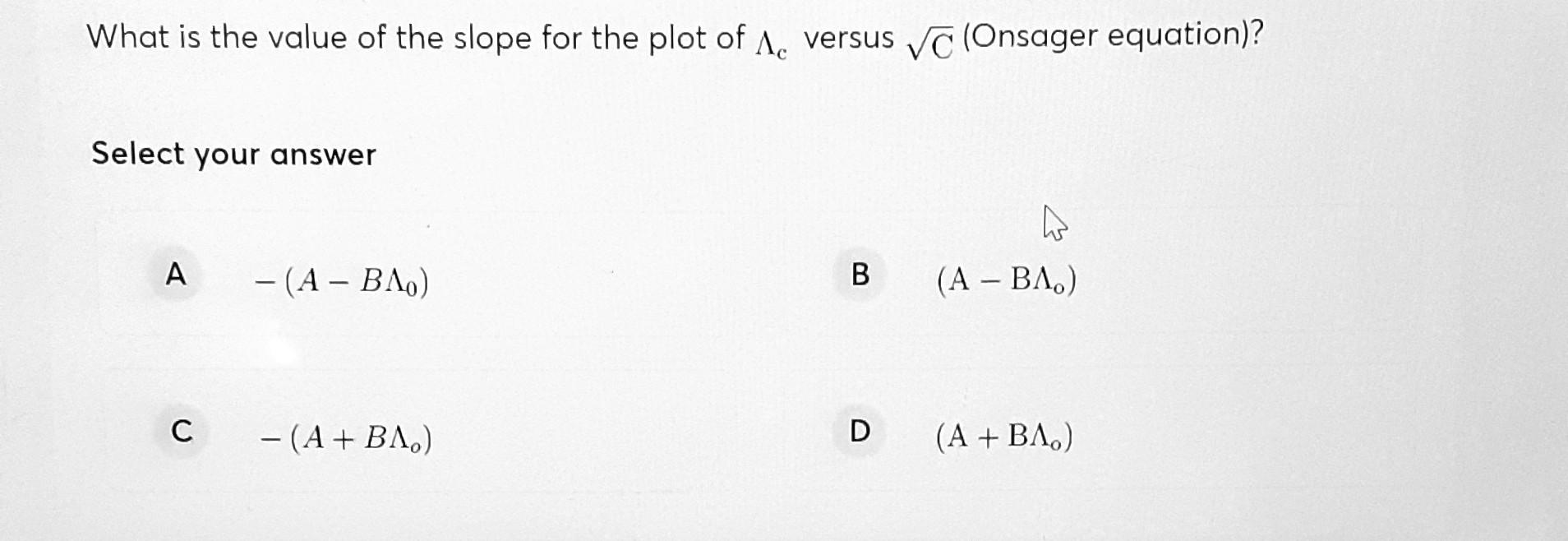 Solved What is the value of the slope for the plot of Λc | Chegg.com