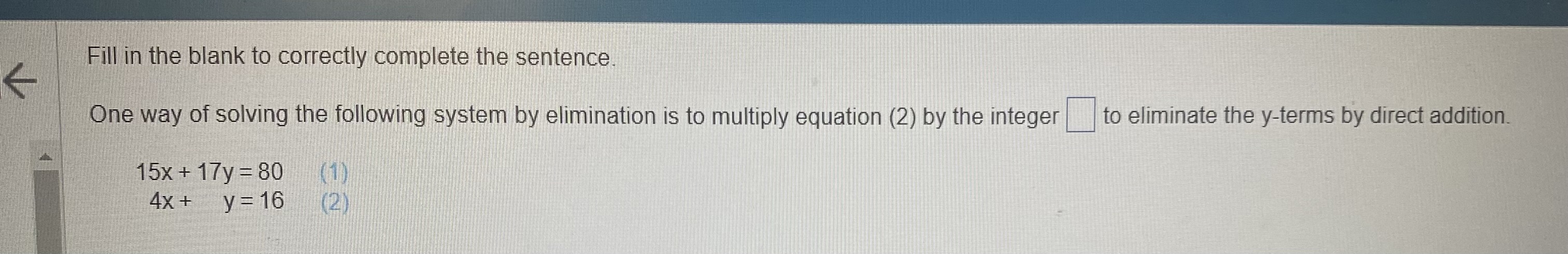 Solved Fill in the blank to correctly complete the | Chegg.com