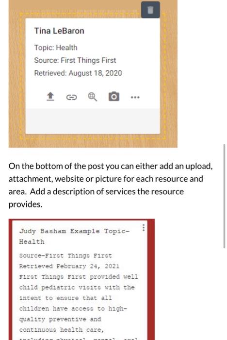 Resource Database Using Padlet Identify a topic you | Chegg.com