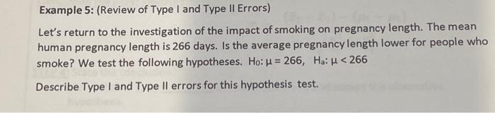 Solved Example 5: (Review of Type I and Type II Errors) | Chegg.com