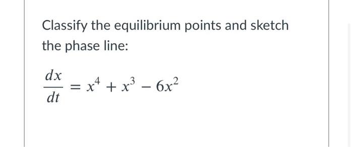 Solved Classify the equilibrium points and sketch the phase | Chegg.com