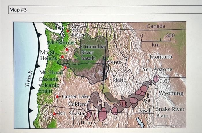 Solved Question 24 2 pts Map \#3. Were the volcanoes in the | Chegg.com