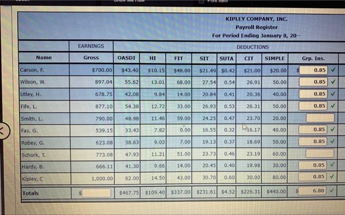 Continuing Payroll Problem, 6A: Chapter 6 You have | Chegg.com