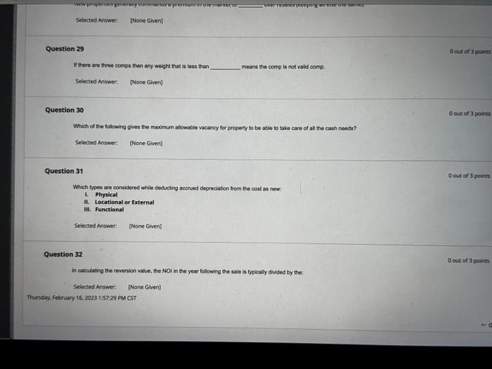 Solved Question 29 If there are three comps then any weight | Chegg.com