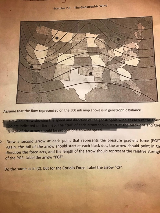 Solved Exercise 7.3 - The Geostrophic Wind Assume that the | Chegg.com