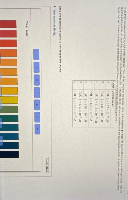 Solved In the PhET simulation window, click the Introduction | Chegg.com