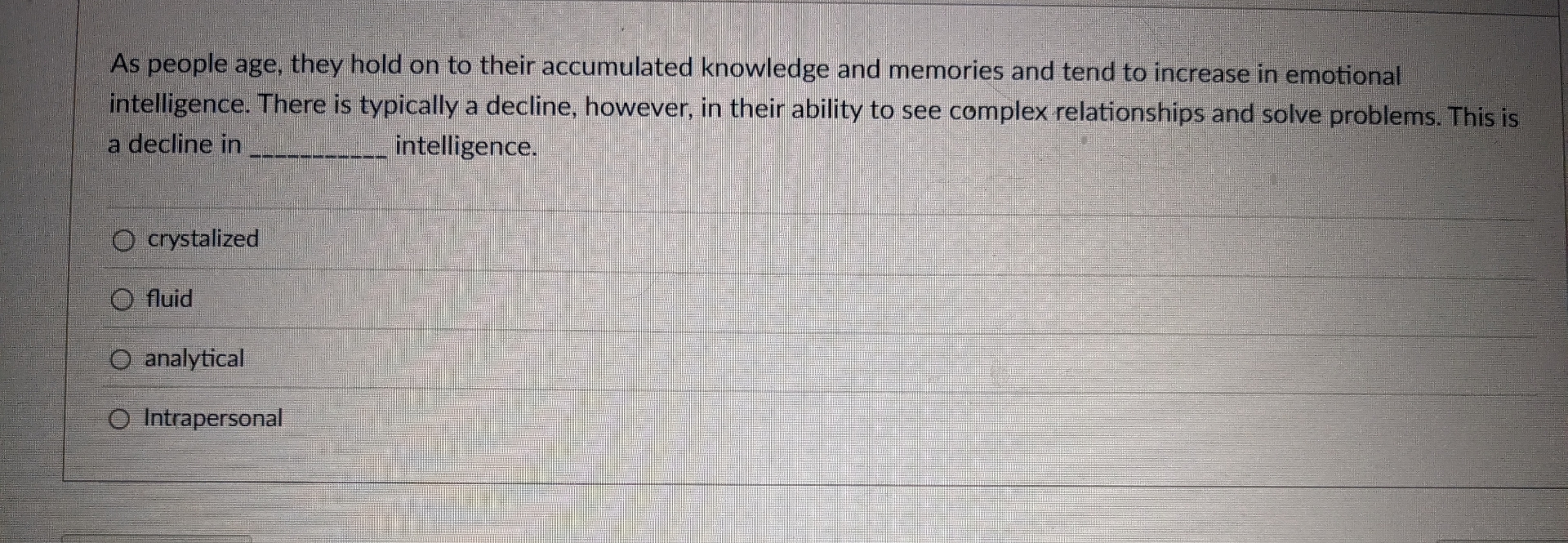 Solved As people age, they hold on to their accumulated | Chegg.com