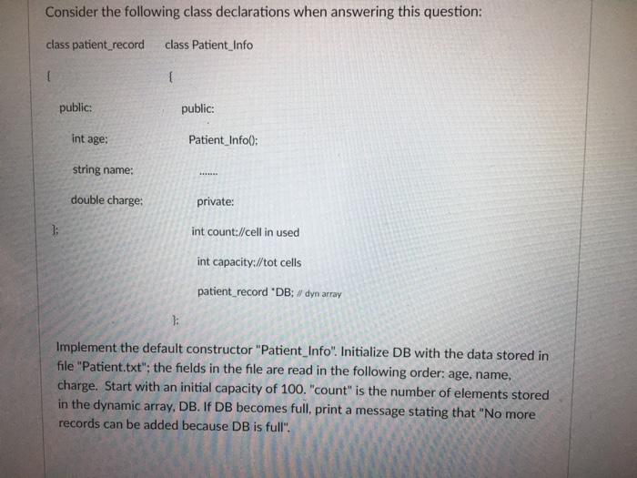 Solved Consider the following class declarations when | Chegg.com Solved Consider the following class declarations when | Chegg.com