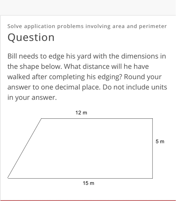 Solved Solve application problems involving area and | Chegg.com