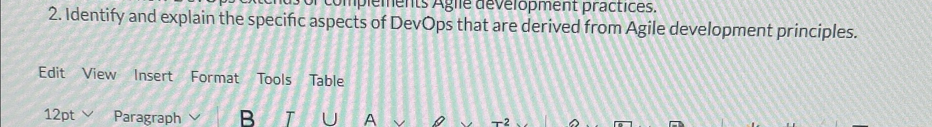Solved Identify and explain the specific aspects of DevOps | Chegg.com