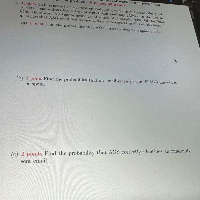 Solved 1. 4 points An internet article was written | Chegg.com